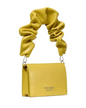 Kate Spade New York Glazed Leather Mini Bag With Scrunch Strap