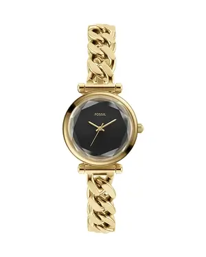 Fossil Carlie Three-hand Watch, 28mm - Black/gold