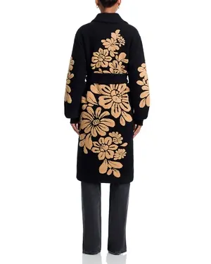 Farm Rio Floral Fleece Coat