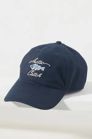 Anthropologie Embroidered Baseball Cap Arctic Catch