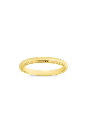 Sterling Forever Kayden Milgrain Band Ring - Gold