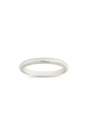 Sterling Forever Kayden Milgrain Band Ring - Silver
