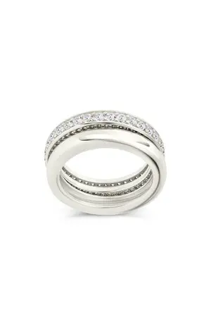 Sterling Forever Jackie Stack Ring - Silver