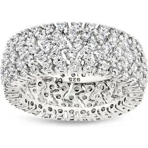 Sterling Forever Cubic Zirconia Eternity Band Ring - Silver