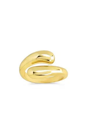 Sterling Forever Lauren Bypass Ring - Gold