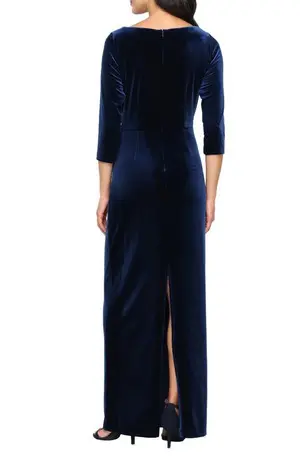 Alex Evenings Embellished Stretch Velvet Gown