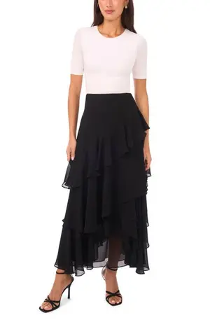 Vince Camuto Tiered Ruffle Maxi Skirt