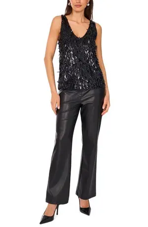 Vince Camuto V-neck Sequin Tank