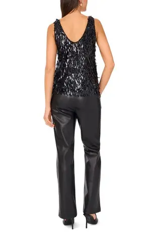 Vince Camuto V-neck Sequin Tank