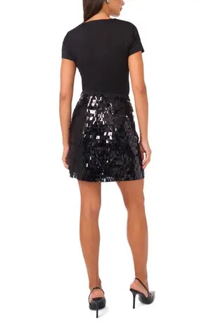 Vince Camuto Sequin Mini Skirt