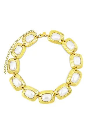PETIT MOMENTS Giovana Faux Pearl Necklace - Gold