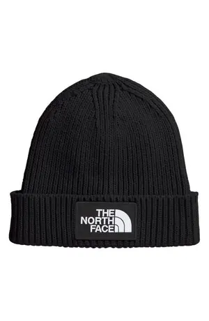 The North Face Logo Box Cuffed Beanie - Tnf Black