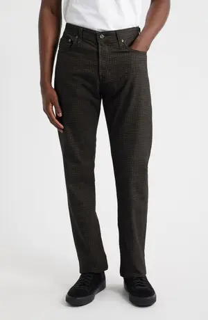 Ag Everett Houndstooth Slim Straight Leg Pants
