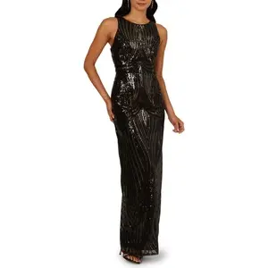 Adrianna Papell Sequin Column Gown