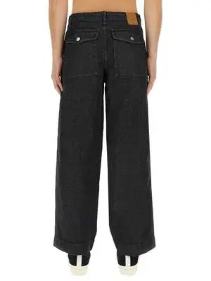 Maison Kitsuné Regular Fit Workwear Jeans - Black