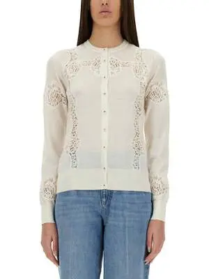 Dolce & Gabbana Cashmere And Silk Cardigan - Ivory