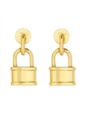 Patou Padlock Earrings - Gold