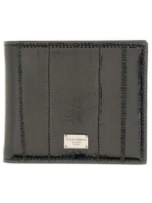 Dolce & Gabbana Eel Skin Wallet - Black