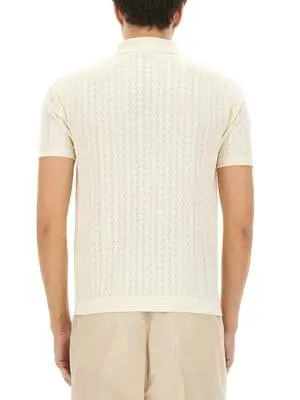 Dolce & Gabbana Perforated Cotton Knit Shirt