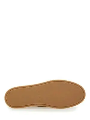 Hogan Leather Boat Moccasin - Beige