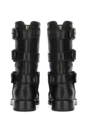 Dolce & Gabbana Buckled Leather Boots