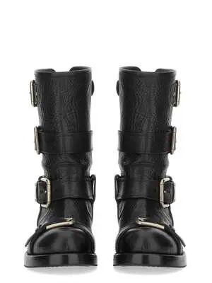 Dolce & Gabbana Buckled Leather Boots