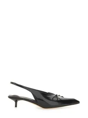 Jacquemus Leather Slingbacks - Black