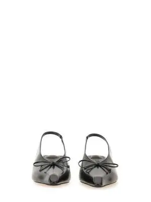 Jacquemus Leather Slingbacks - Black