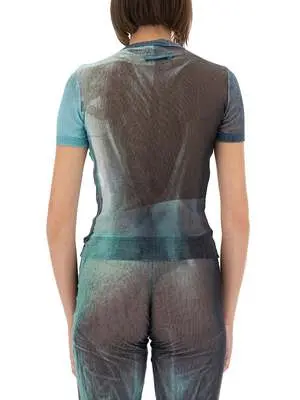 JEAN PAUL GAULTIER Water Mesh T-shirt - Azure