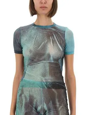 JEAN PAUL GAULTIER Water Mesh T-shirt - Azure