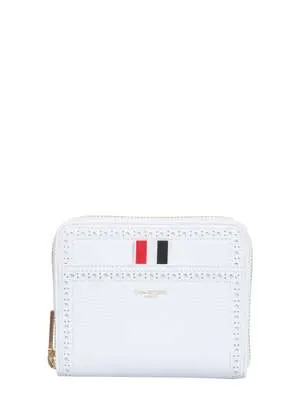 Thom Browne Zipped Wallet - White