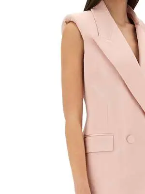Nina Ricci Double-breasted Sleeveless Jacket - Pink