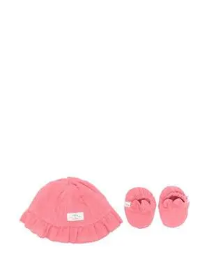 TEDDY & MINOU Hat Set With Booties Pink