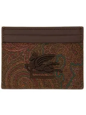 Etro Paisley Print Card Holder - Brown