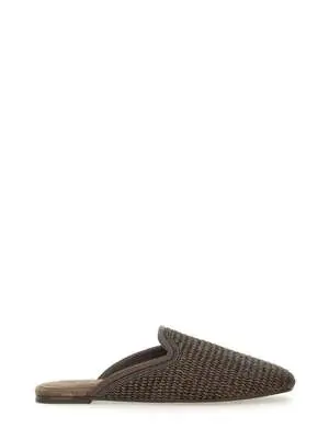 Brunello Cucinelli Techno Raffia Slipper