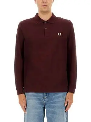 Fred Perry Cotton Polo - Bordeaux