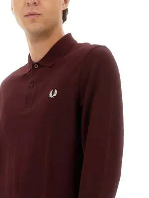 Fred Perry Cotton Polo - Bordeaux