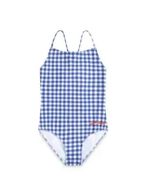 BOBO CHOSES Checked One-piece Swimsuit - Blue