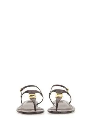 Fendi Flat Sandal - Brown