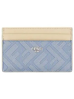 Fendi Shadow' Card Holder - Azure