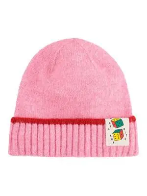 BOBO CHOSES Beanie Hat With Logo - Pink