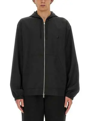 Givenchy Zip Up Virgin Wool Sweatshirt