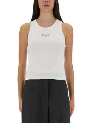 Givenchy Slim Tank Top With Logo - White