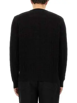Givenchy Regular Fit Textured Knit - Black