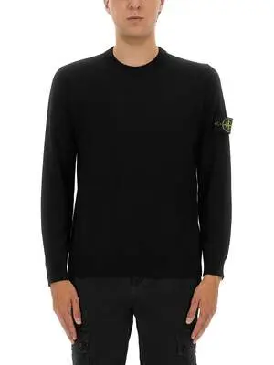 Stone Island Rws Lightweight Wool Sweater - Black