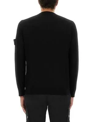 Stone Island Rws Lightweight Wool Sweater - Black