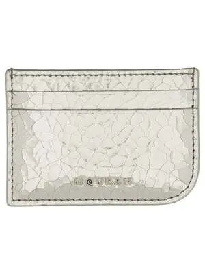 Alexander McQueen Alexander Mc Queen Leather Card Holder - Silver