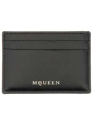 Alexander McQueen Alexander Mc Queen Card Holder With Logo - Black