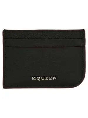 Alexander McQueen Alexander Mc Queen Leather Card Holder - Black