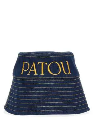 Patou Bucket Hat With Logo - Blue